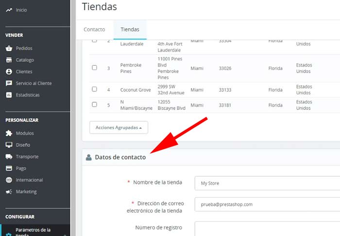 Editar bloque de información de contacto en PrestaShop【Guía】