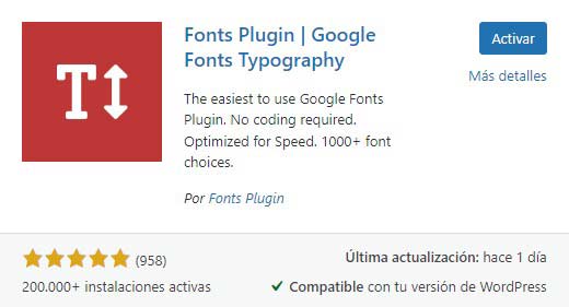 Cómo usar Google Fonts en WordPress con un plugin【Guía】