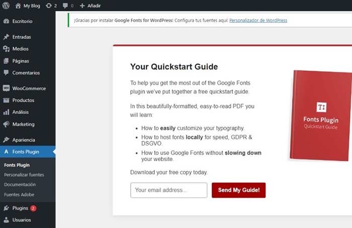 Cómo usar Google Fonts en WordPress con un plugin【Guía】