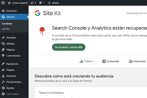 Cómo configurar Site Kit de Google en WordPress