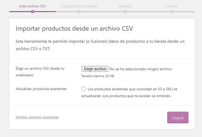 WooCommerce: Importar y exportar productos 【Opciones】