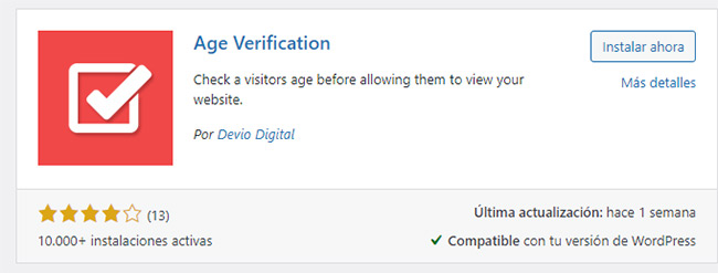 Cómo configurar Age Verification para WordPress 【Guía】
