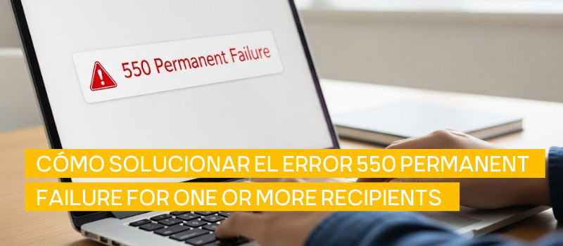 Qué significa el error 550 permanent failure 【Solución】